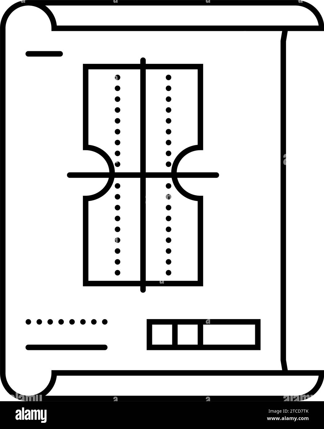 blueprint drafting mechanical engineer line icon vector illustration ...