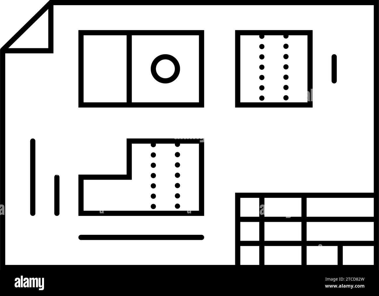technical drawing mechanical engineer line icon vector illustration ...