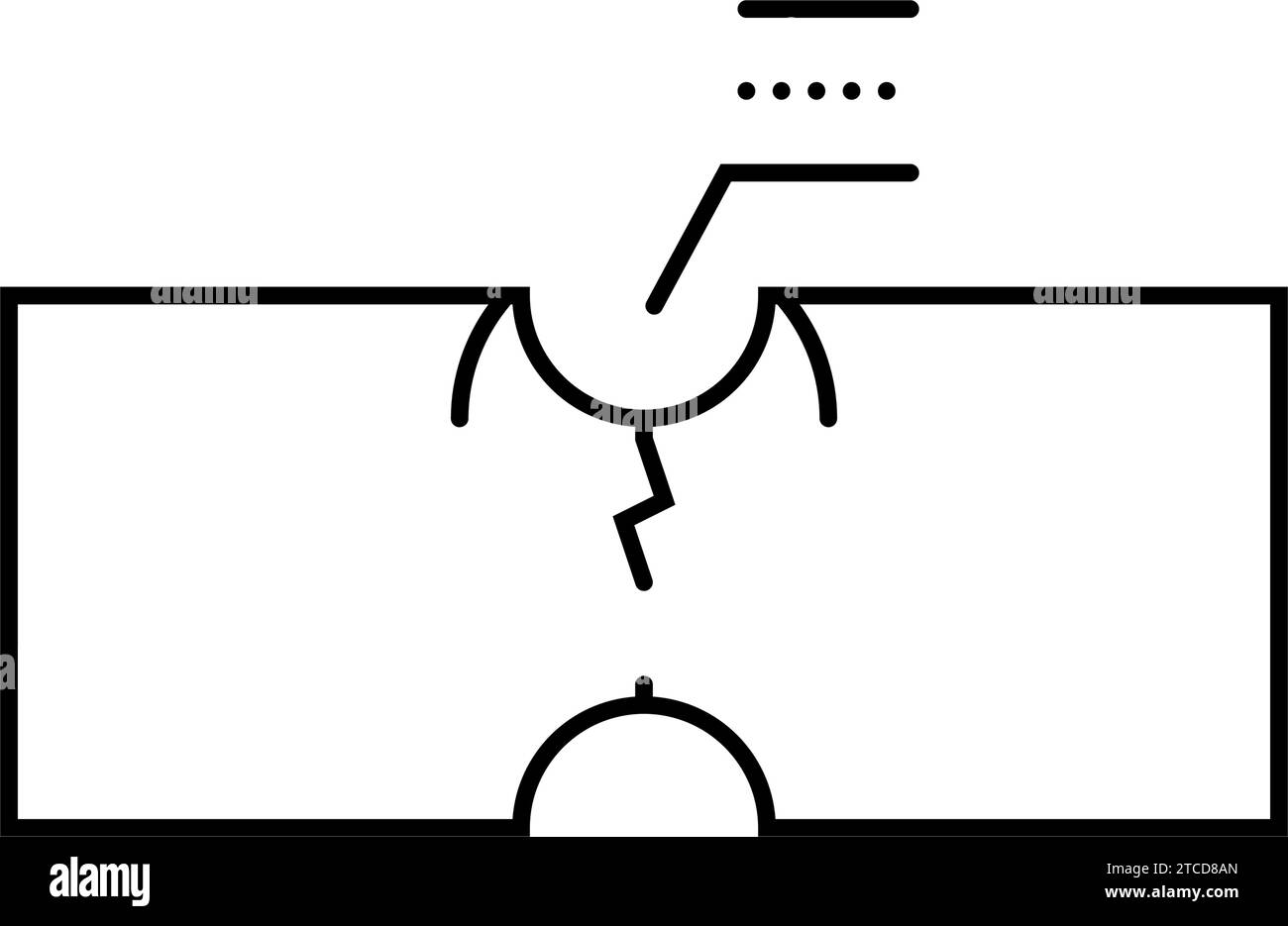 fatigue analysis mechanical engineer line icon vector illustration ...