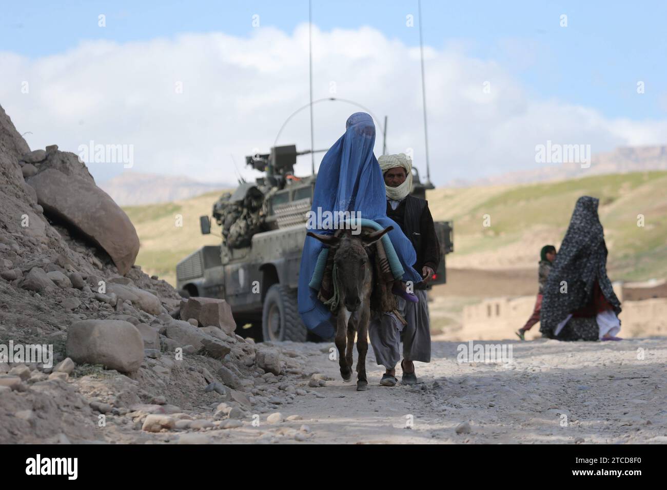 Afghanistan. 04/30/2013. A Spanish RG-31 armored vehicle advances ...