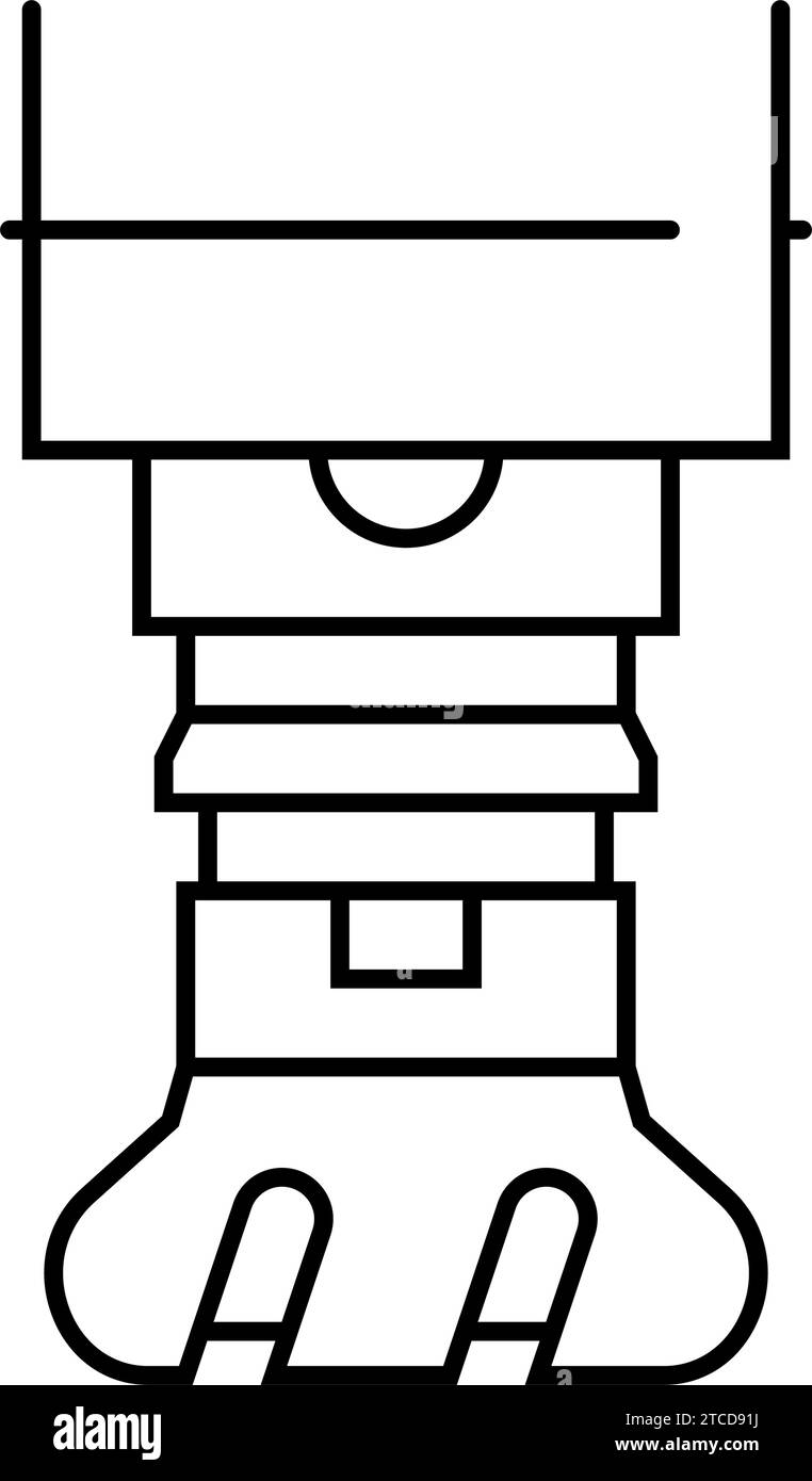 machine tooling mechanical engineer line icon vector illustration Stock ...