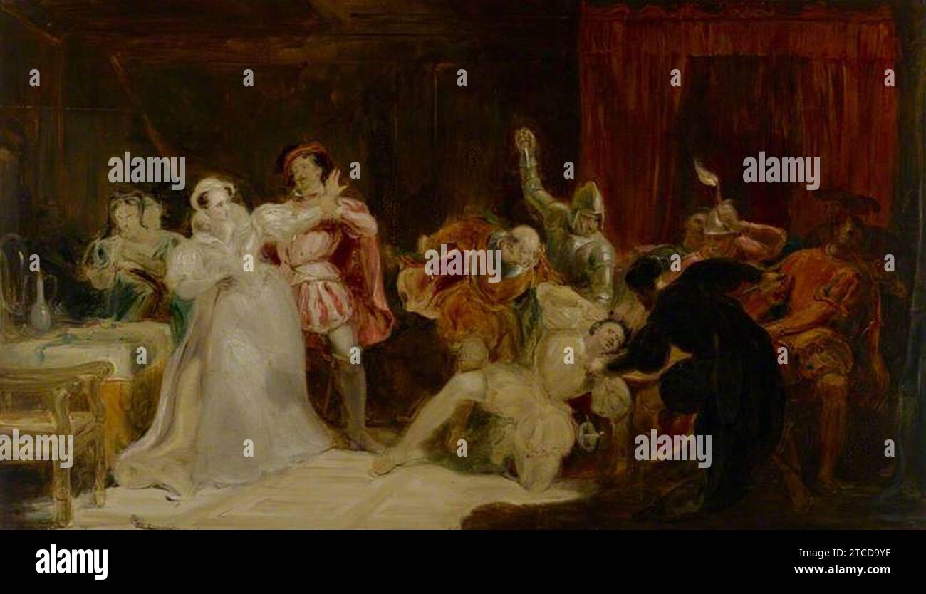 William Allan (1782-1850) - Study for 'The Murder of David Rizzio ...