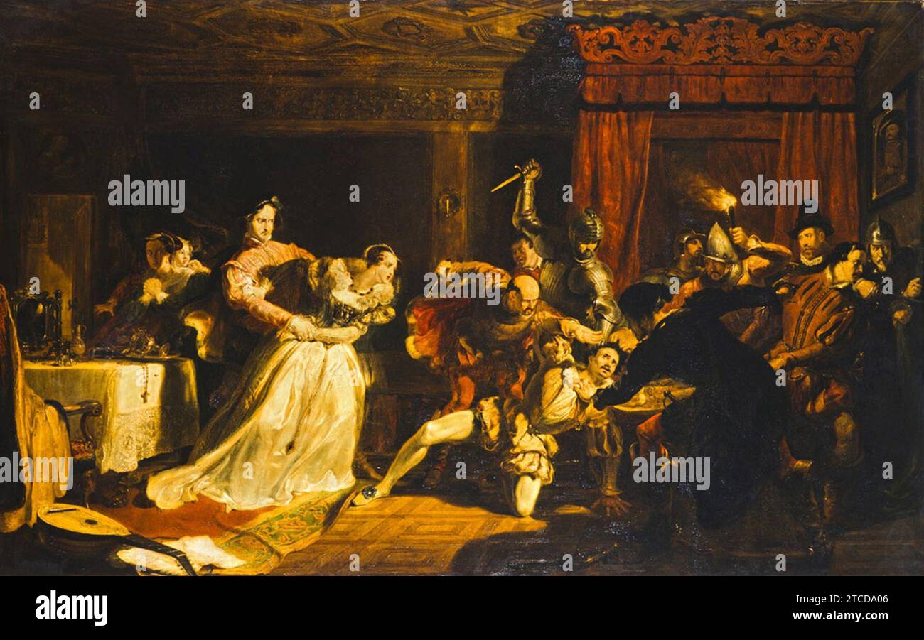 William Allan - The Murder of David Rizzio Stock Photo - Alamy