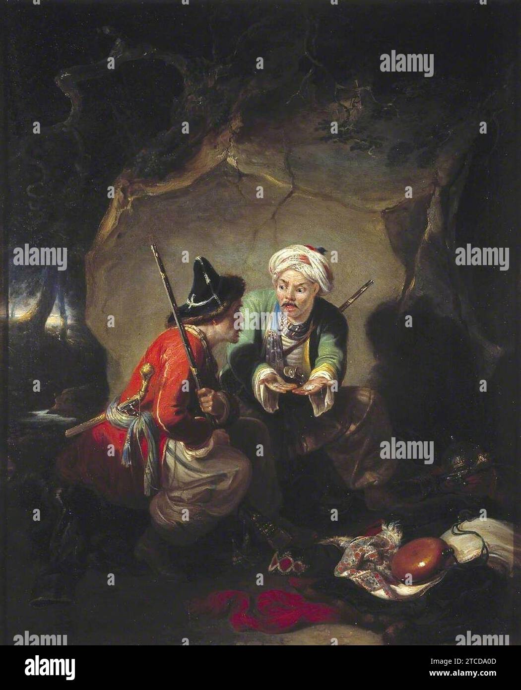 William Allan (1782-1850) - Tartar Robbers Dividing Spoil Stock Photo ...