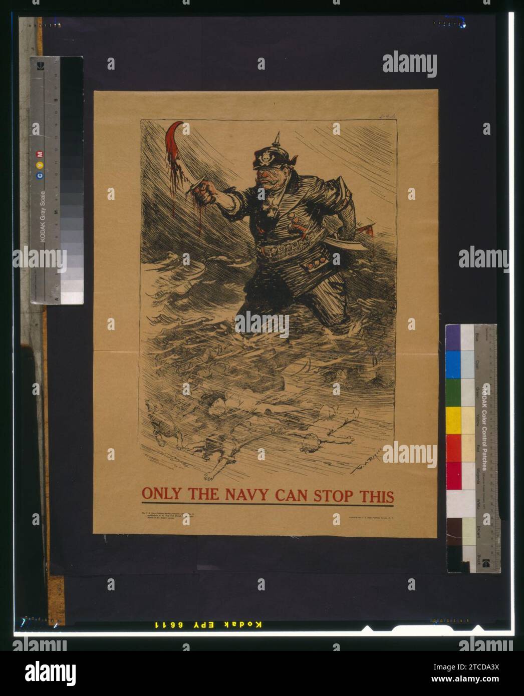 William Allen Rogers - Only the Navy Can Stop This (WWI U.S. Navy ...