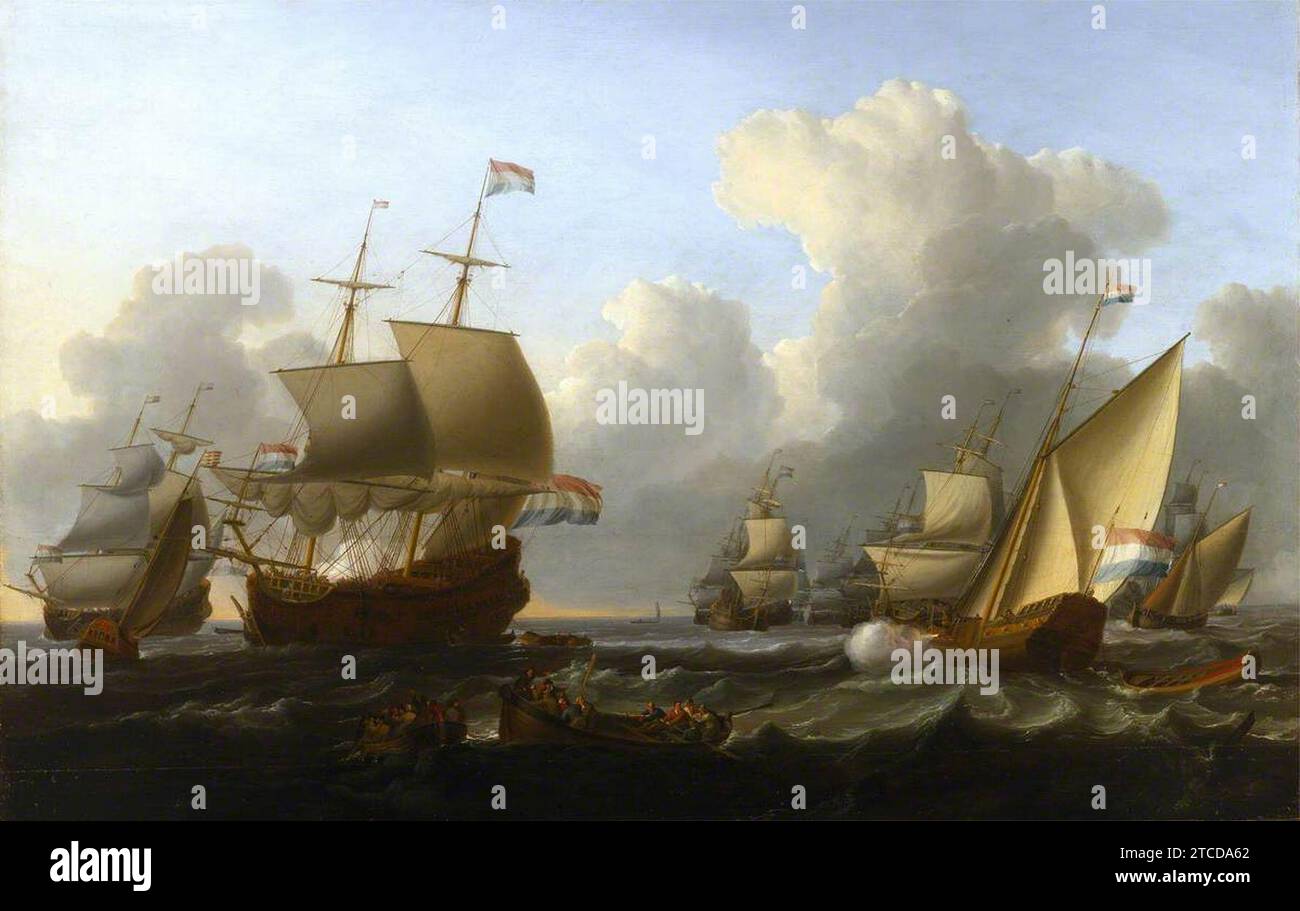 William Anderson (1757-1837) - Dutch Shipping with a Flagship and a ...