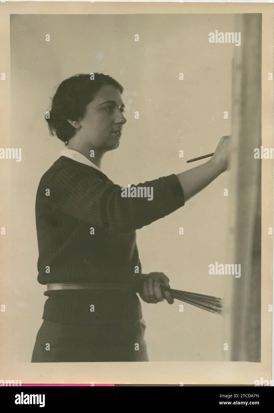 1935. Portrait of Rosario de Velasco drawing. Credit: Album / Archivo ...