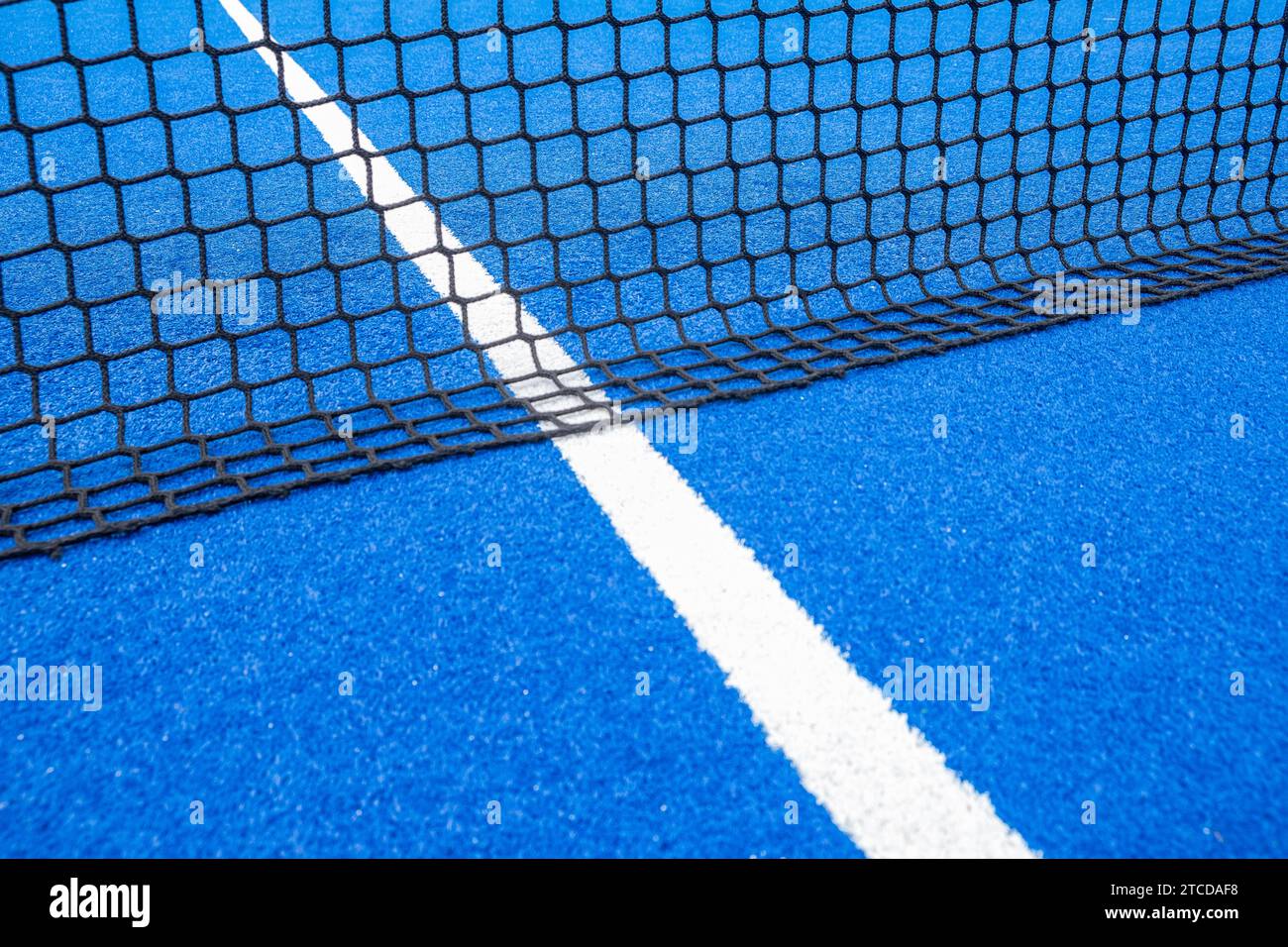 centre line and net of a paddle tennis court, racket sports concept ...
