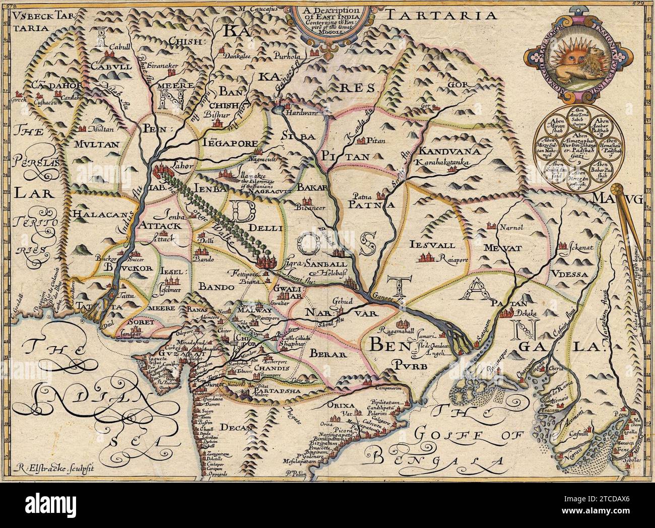 William Baffin - Northern India; Mughal Empire - 1625 Stock Photo - Alamy