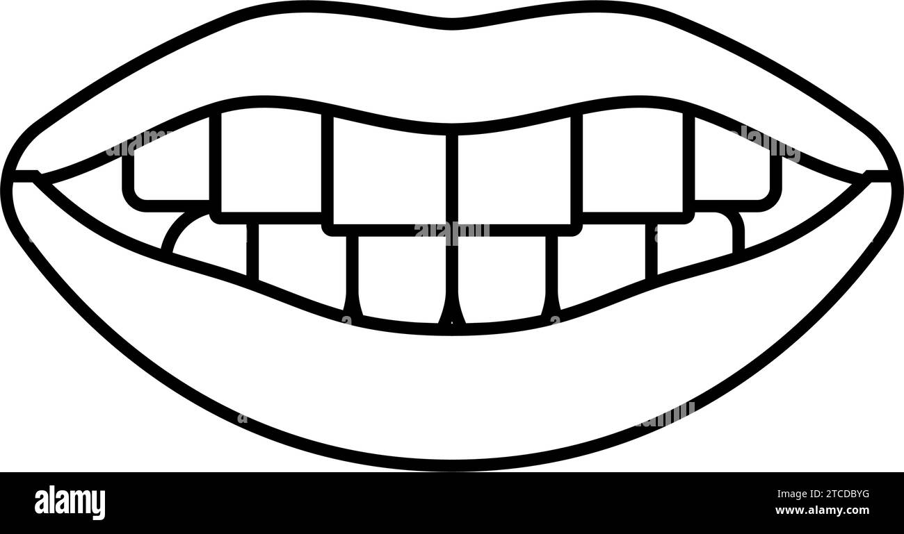 C D G K N S T X Y Z Letter Mouth Animate Line Icon Vector Illustration