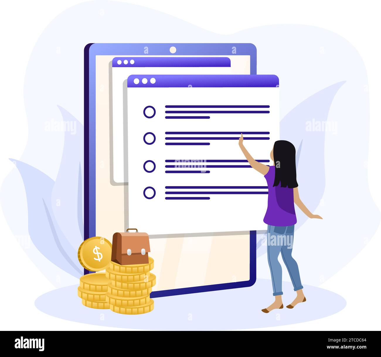 Executive summary illustration. Business plan layout. Business strategy ...