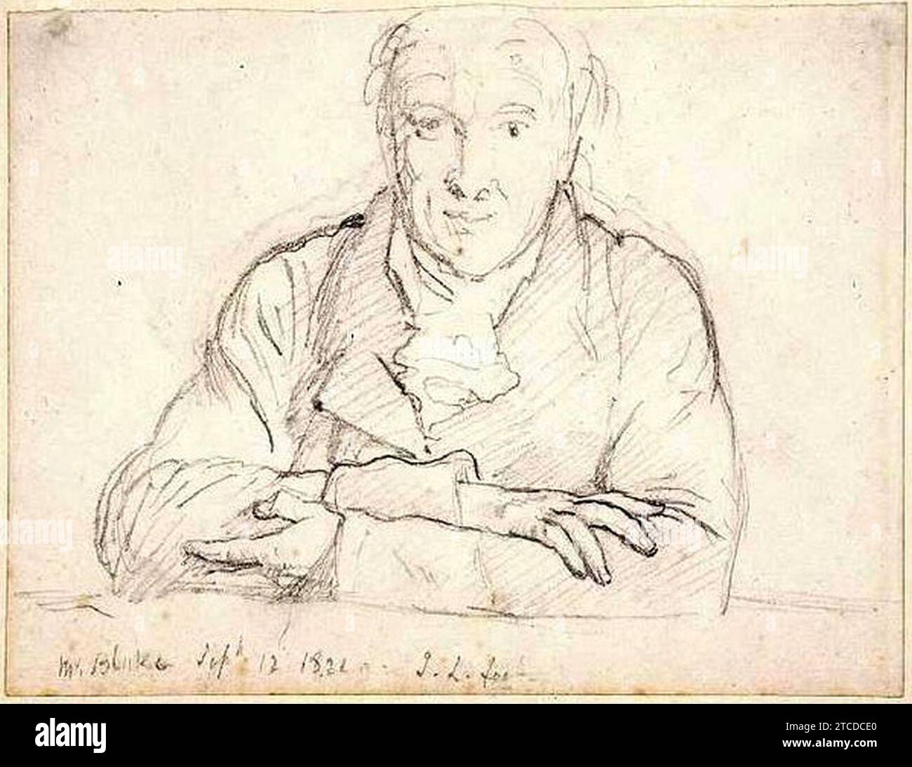 William Blake - Half Length Portrait by John Linnell Stock Photo - Alamy