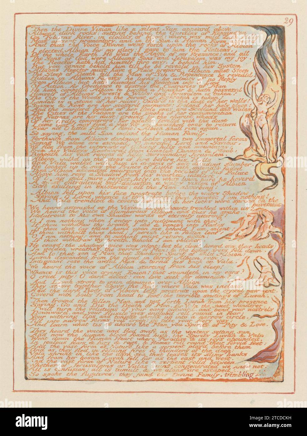 William Blake - Jerusalem, Plate 29, ''Then the Divine Vision ...