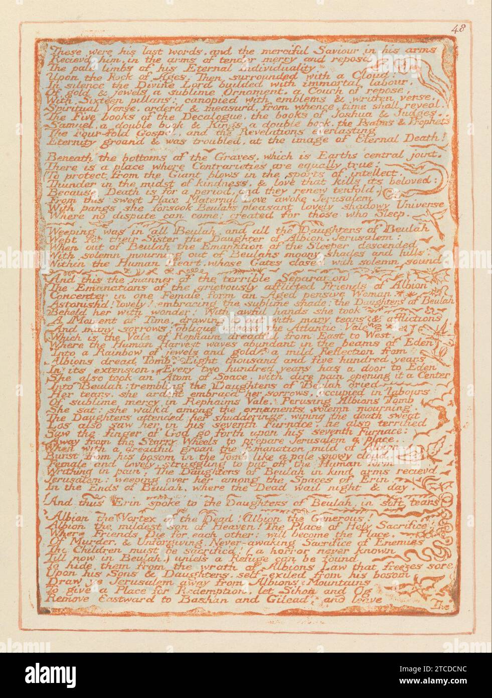 William Blake - Jerusalem, Plate 48, ''These were his last words ...