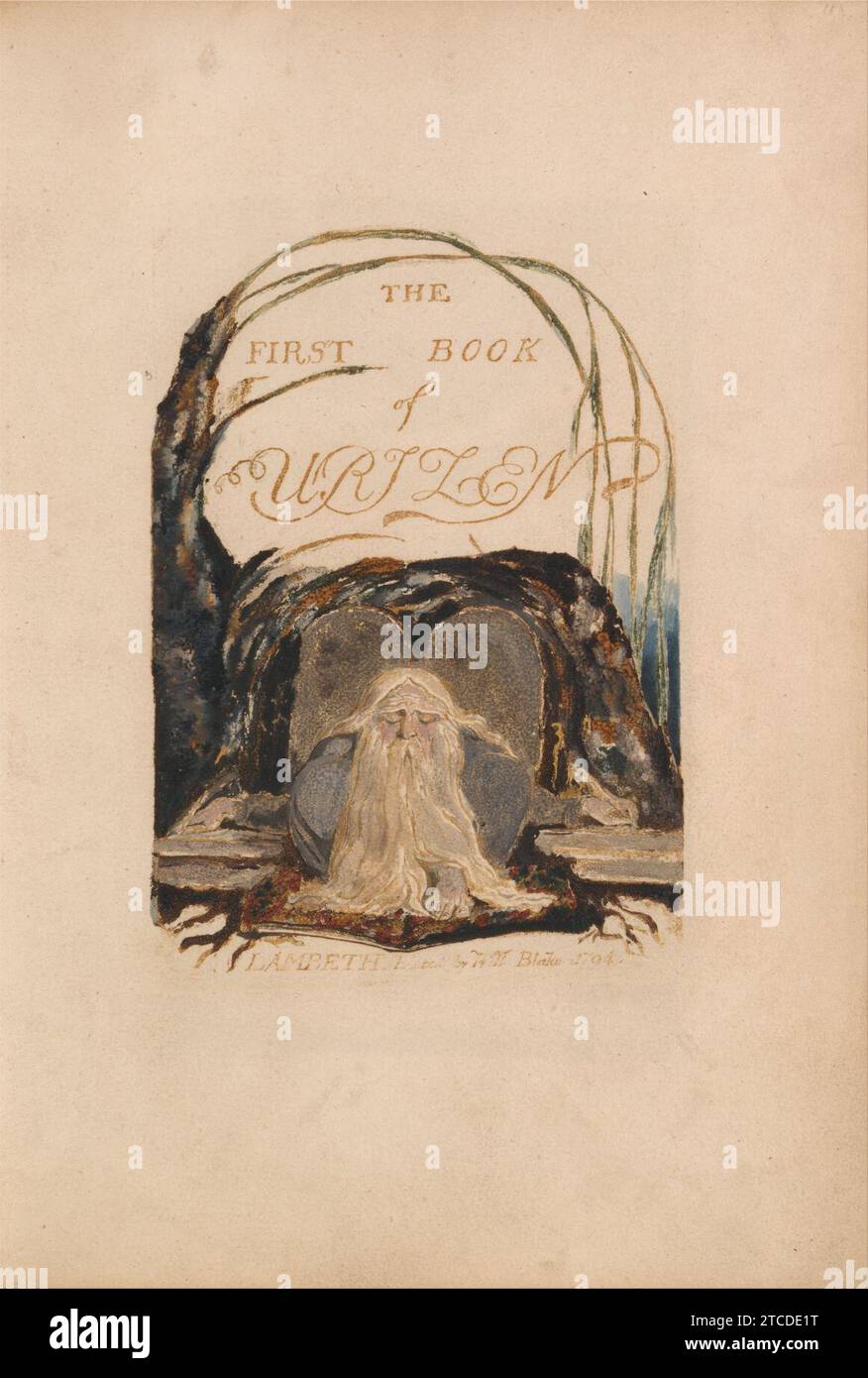 William Blake - The First Book of Urizen, Plate 1, ''The First Book of ...