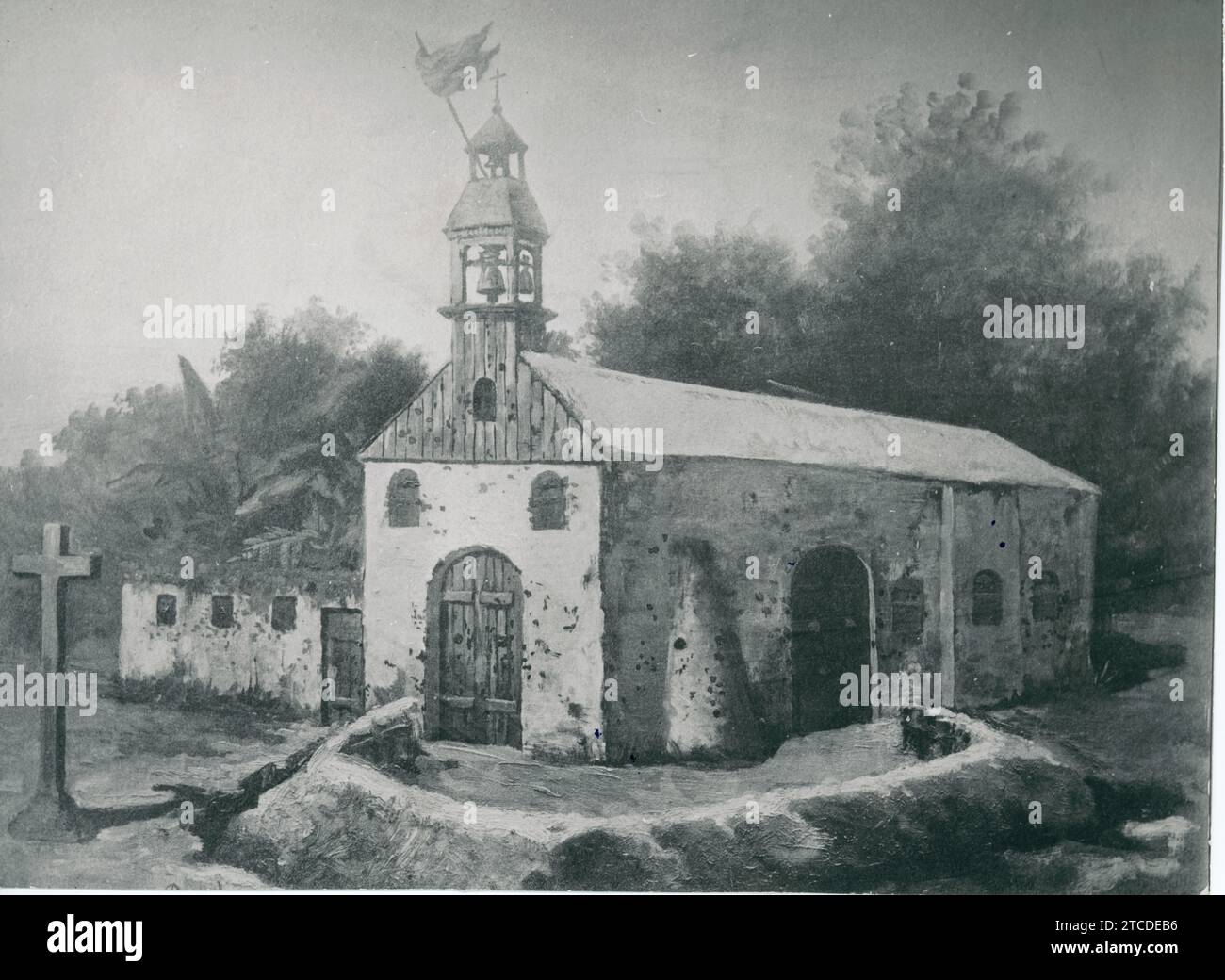 Baler (Philippines), 1898. Philippine War. Baler site. Church converted ...