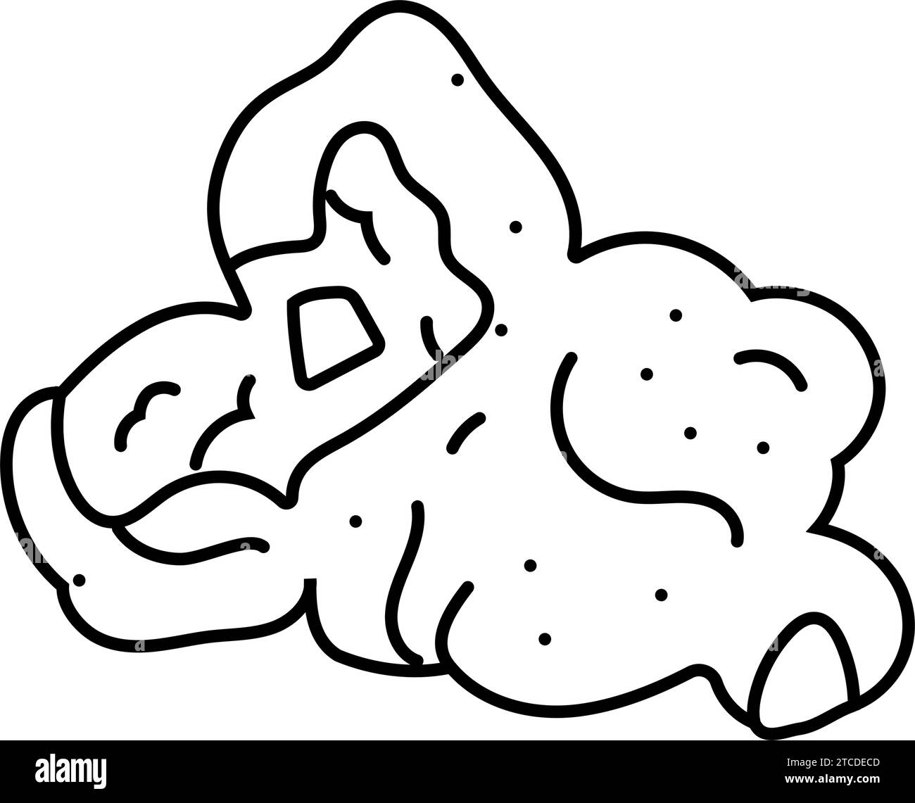 popcorn snack food line icon vector illustration Stock Vector Image ...