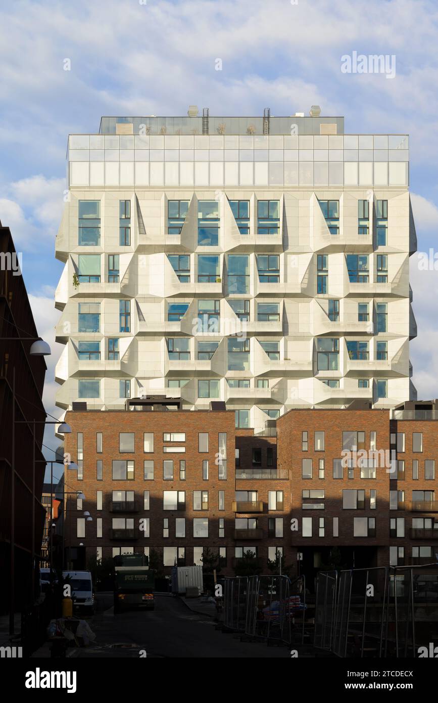Copenhagen, Denmark - The Silo housing by Cobe Architects Stock Photo ...