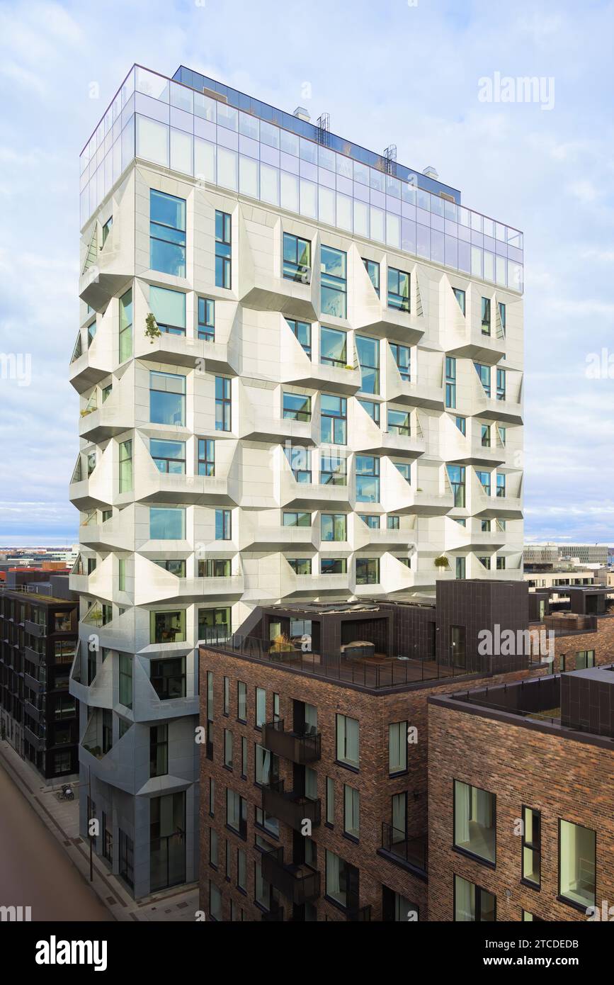 Copenhagen, Denmark - The Silo housing by Cobe Architects Stock Photo ...