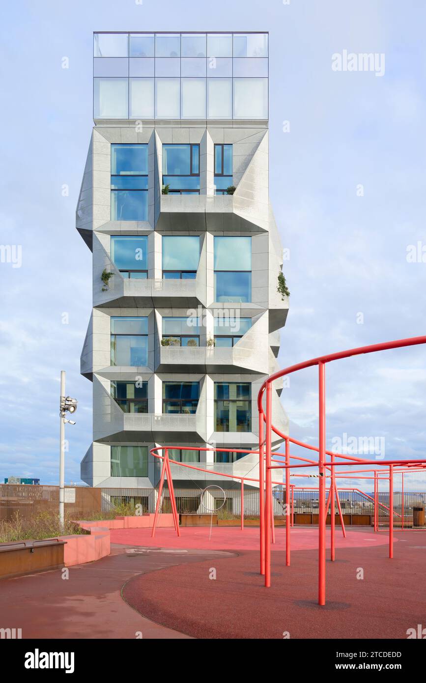 Copenhagen, Denmark - The Silo housing by Cobe Architects Stock Photo ...