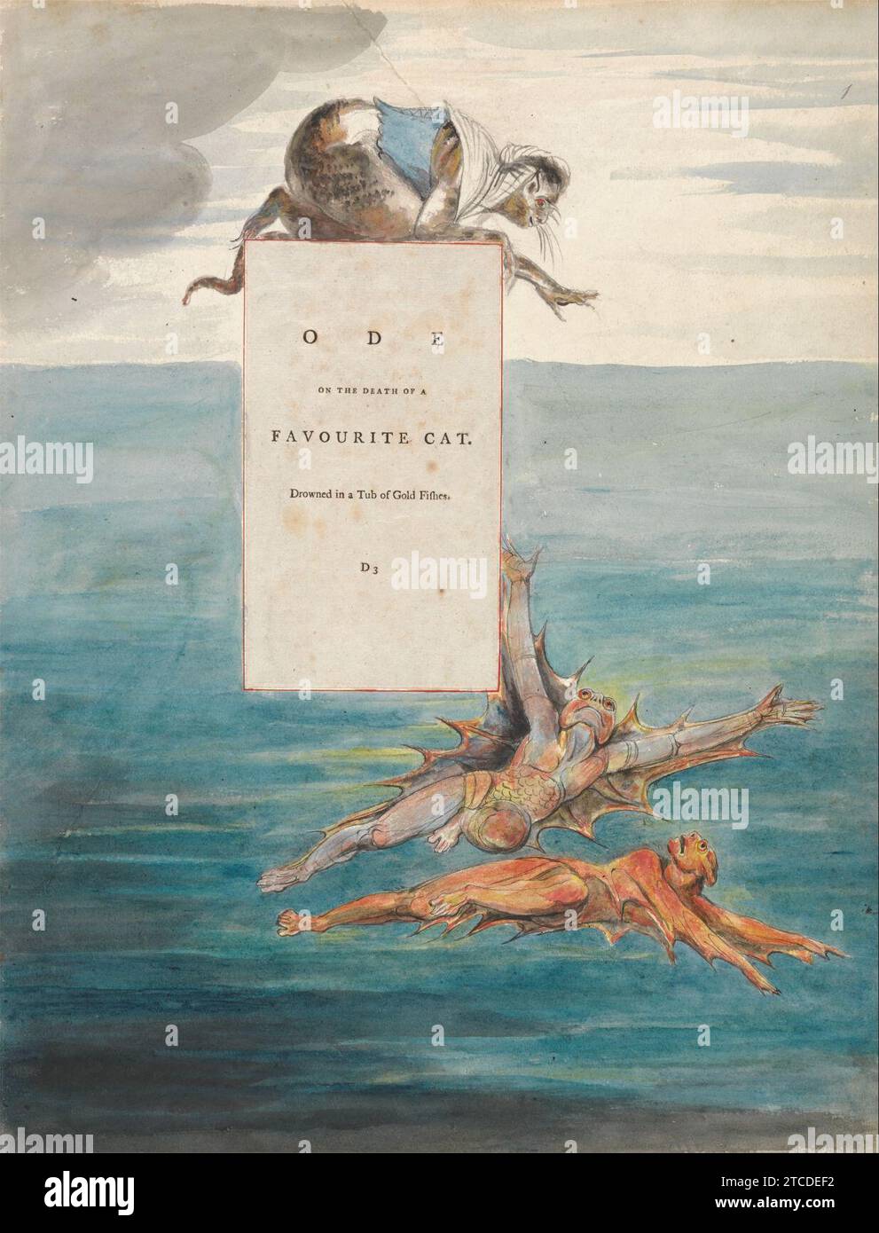 William Blake - The Poems of Thomas Gray, Design 7, ''Ode on the Death ...