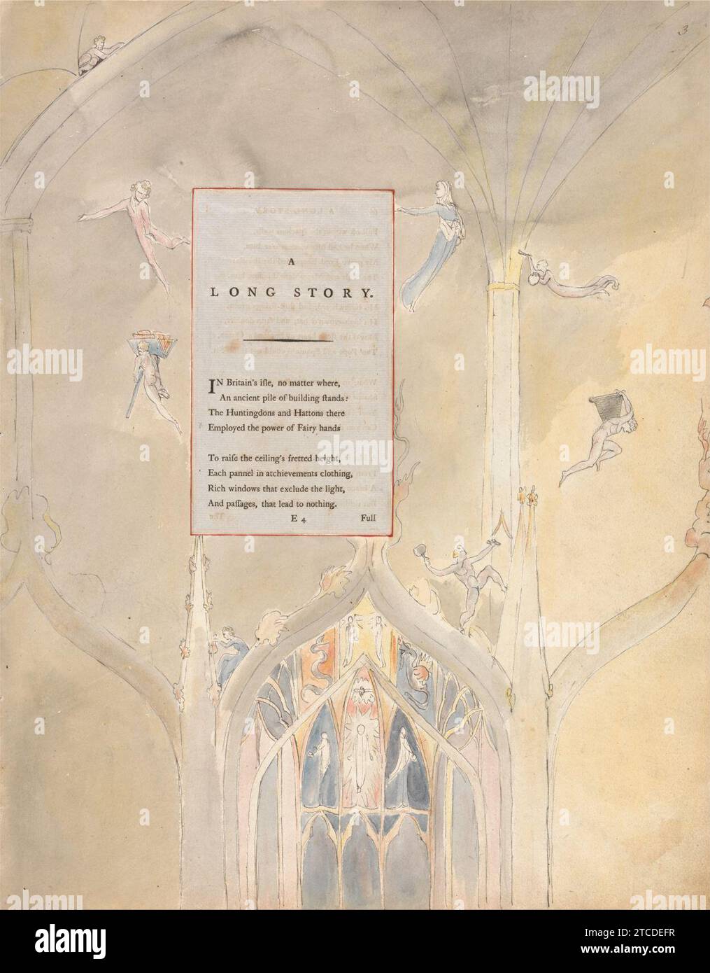 William Blake - The Poems of Thomas Gray, Design 25, ''A Long Story ...