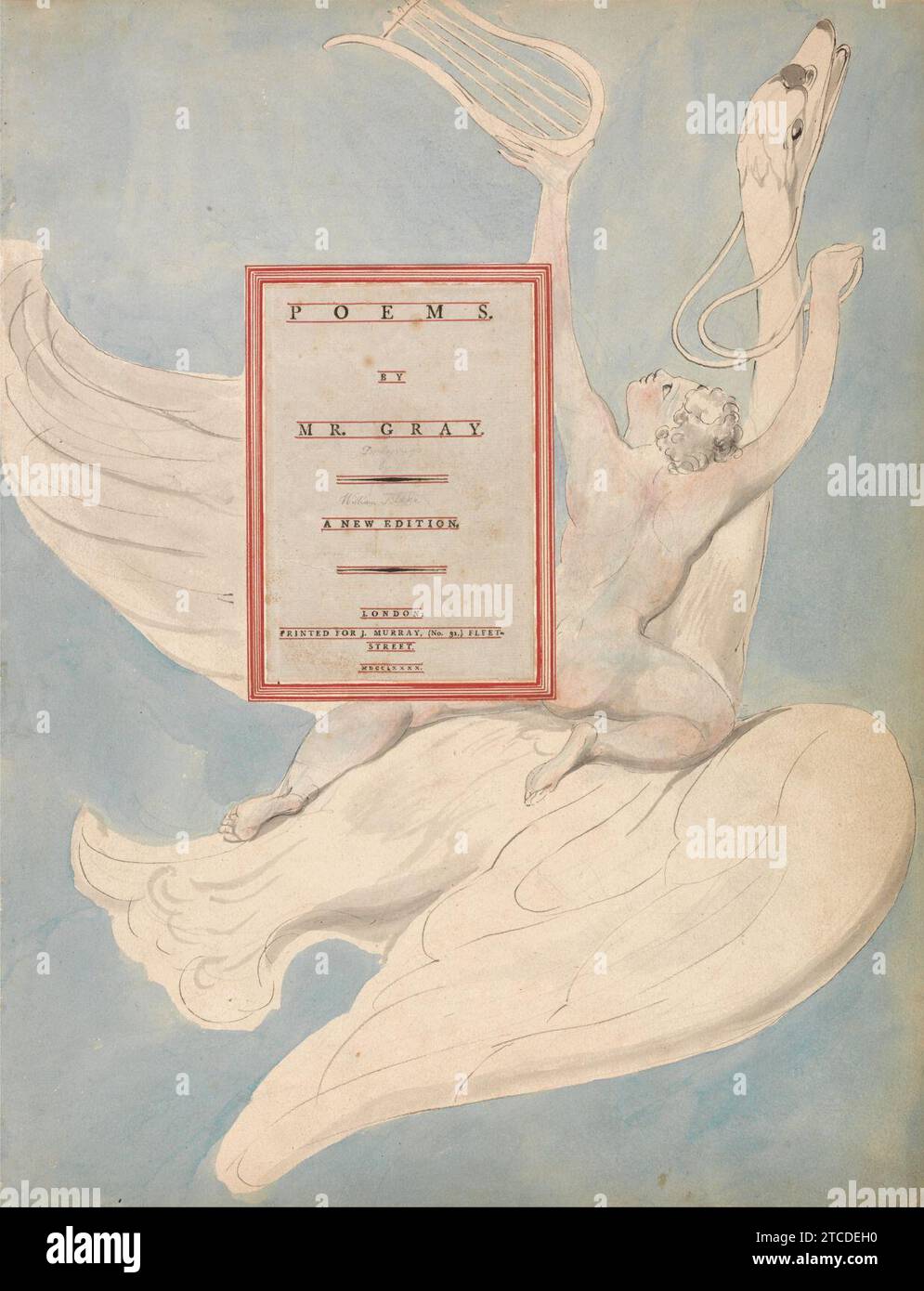 William Blake - The Poems of Thomas Gray, Design 1, ''The Pindaric ...