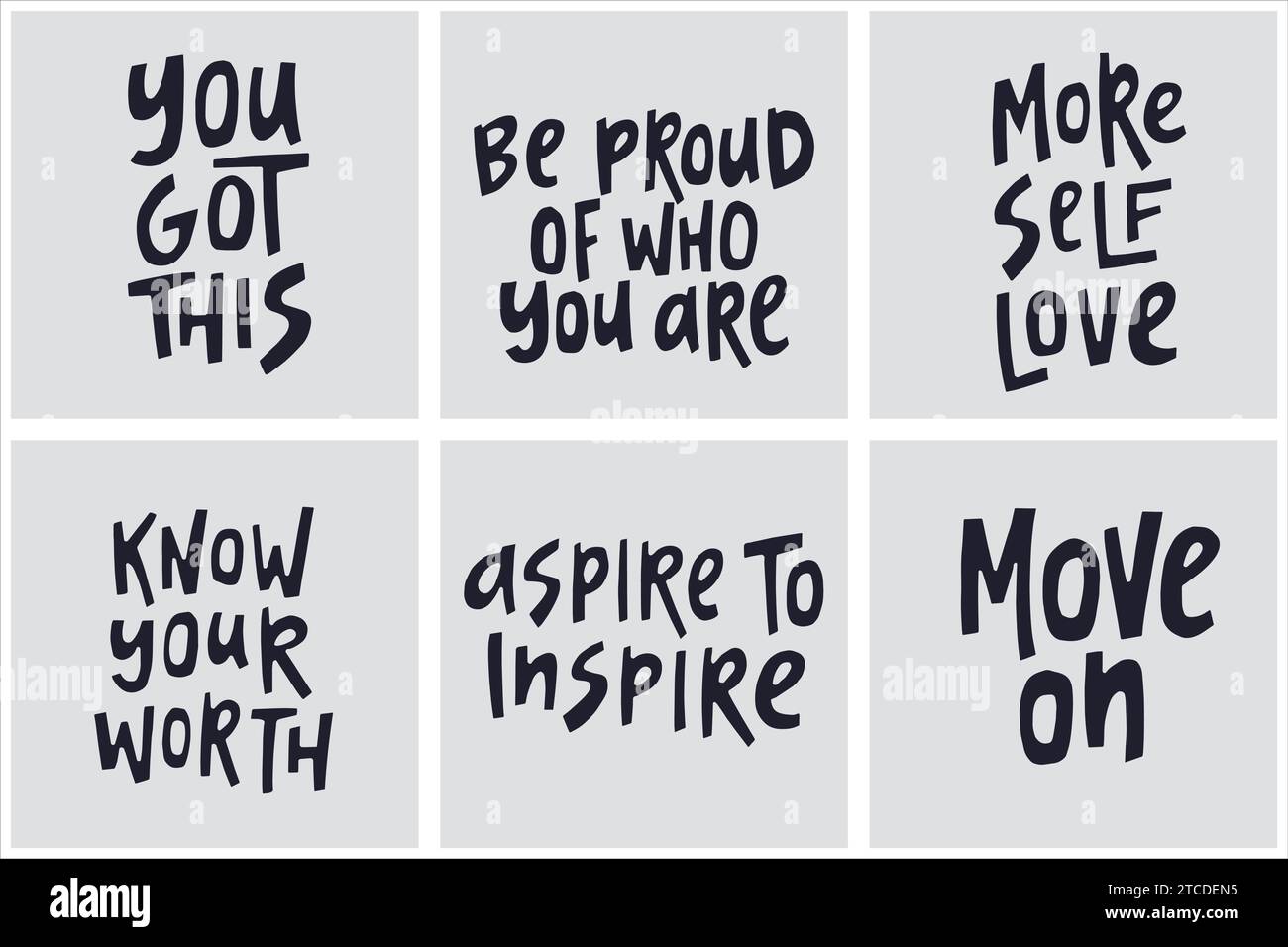 Set of hand-drawn motivational quotes. Creative lettering illustrations ...