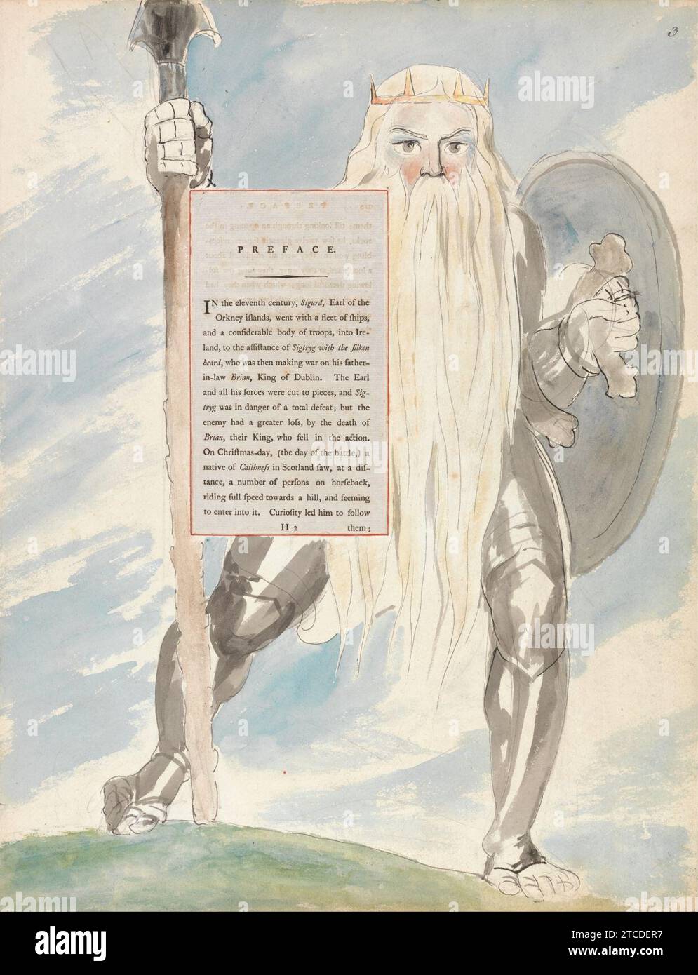 William Blake - The Poems of Thomas Gray, Design 69, ''The Fatal ...