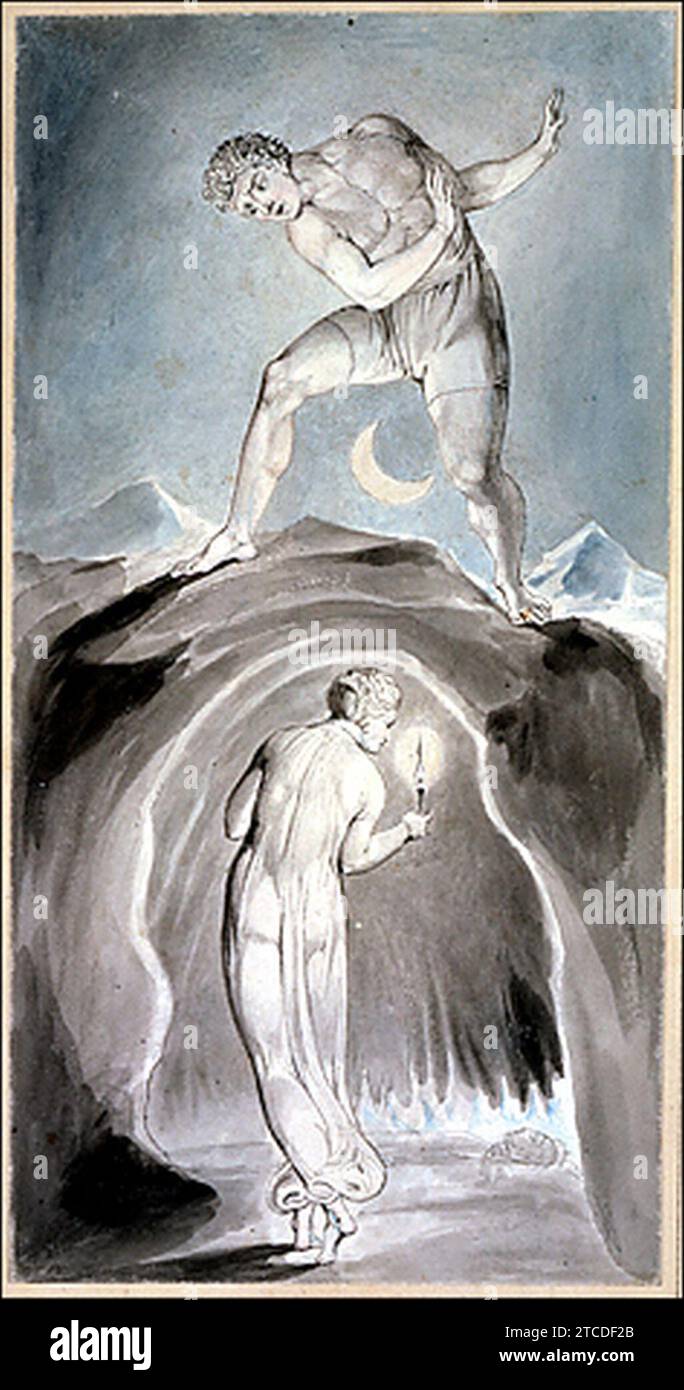 William Blake - The Soul Exploring the Recesses of the Grave Stock ...