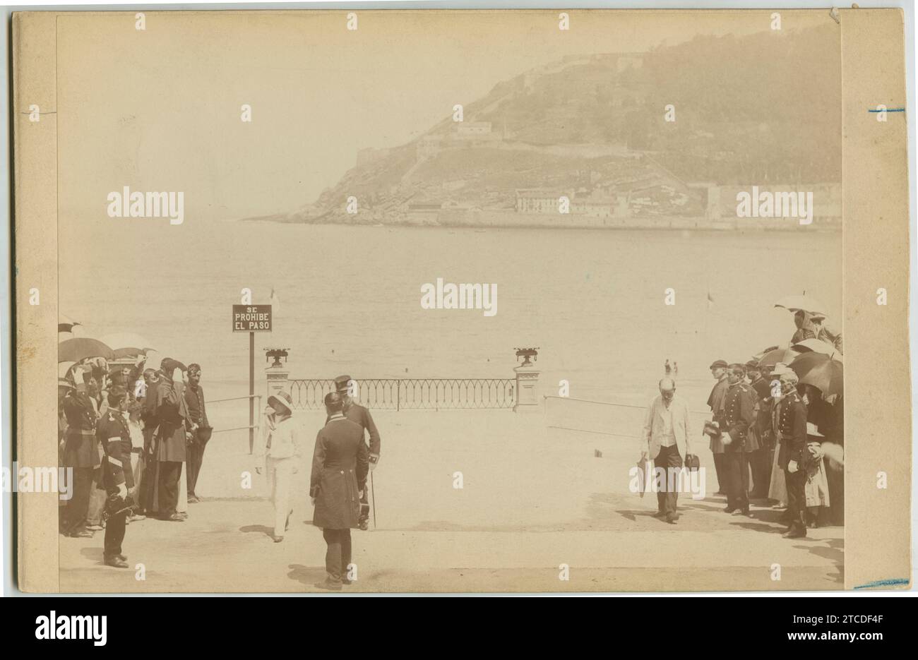 San Sebastian, August 1899. King Alfonso XIII leaving the beach. Credit ...