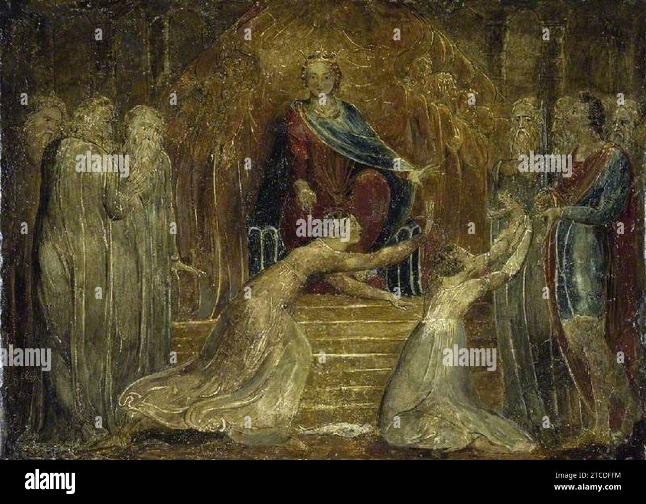 William Blake (1757-1827) - The Judgement of Solomon Stock Photo - Alamy