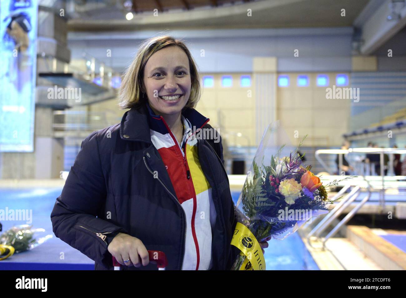 Madrid, 02/18/2016. Presentation of the synchronized swimming team. In the image, Ana Montero ...