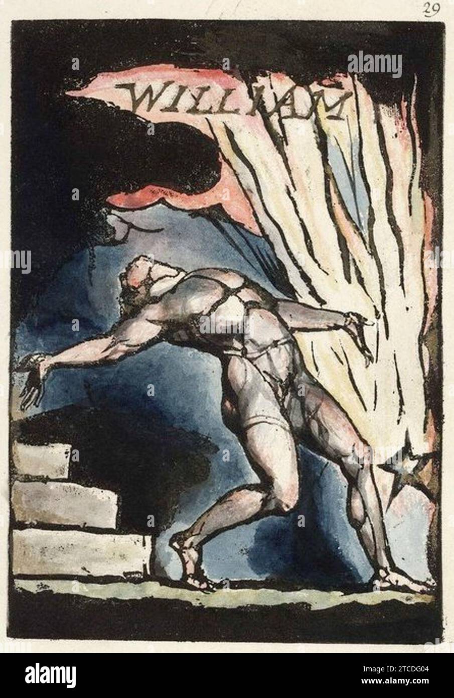 William Blake Milton poem Plate 29 copy B 1811 Huntington Stock Photo ...