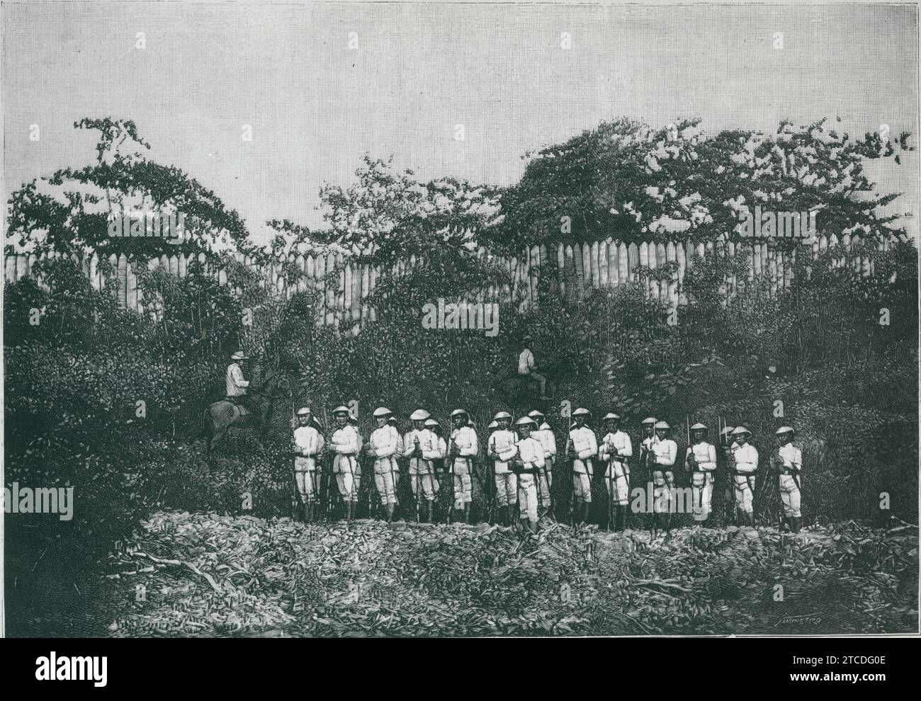 Philippines, 1897. Philippine War. A section of gang members. Credit ...