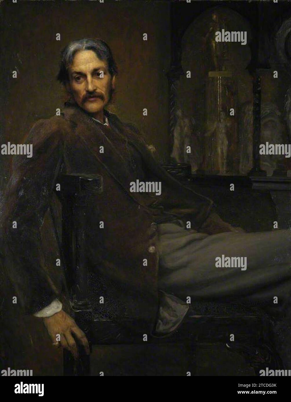 William Blake Richmond (1842-1921) - Andrew Lang (1844–1912), Poet and ...