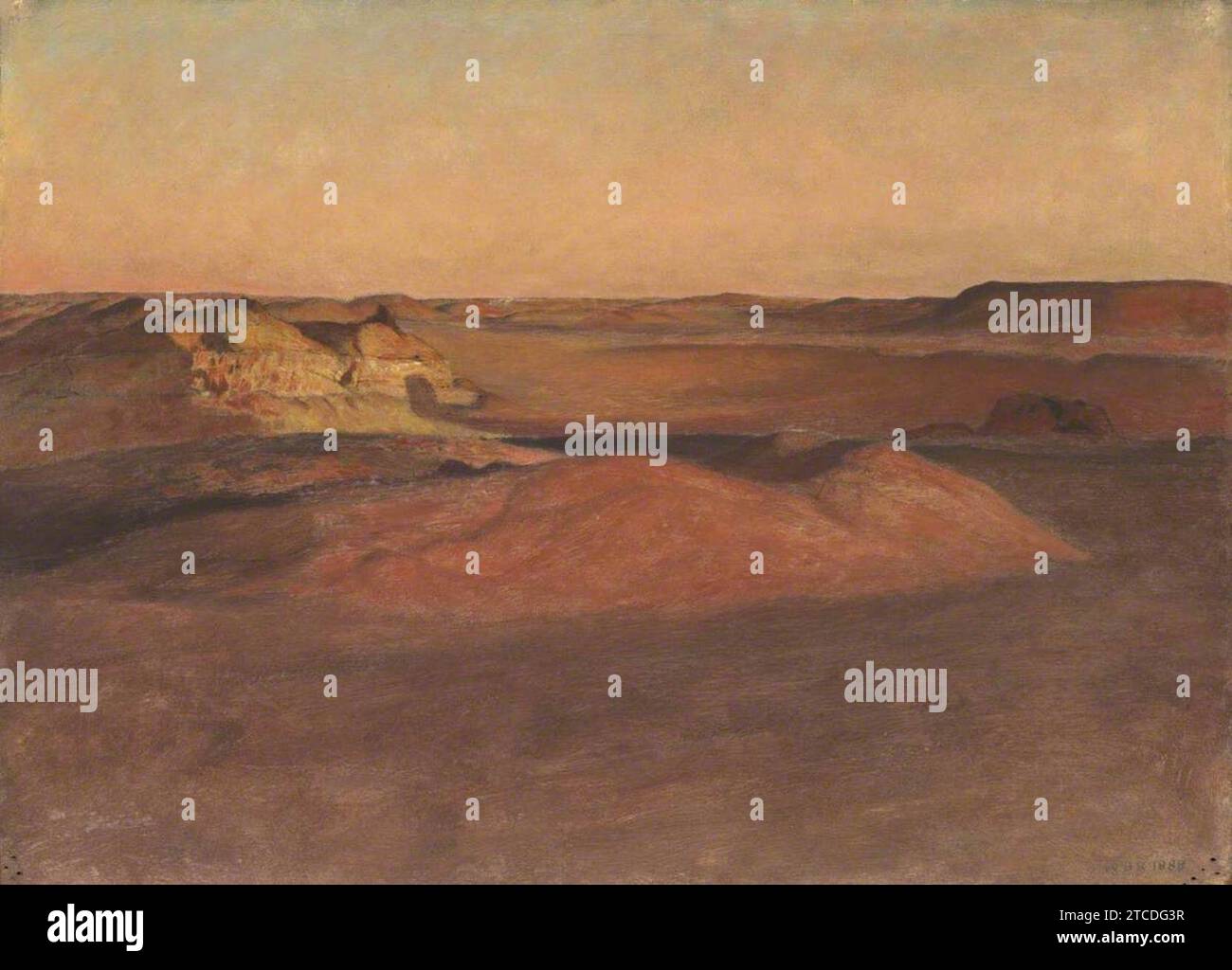 William Blake Richmond (1842-1921) - The Libyan Desert, Sunset Stock ...