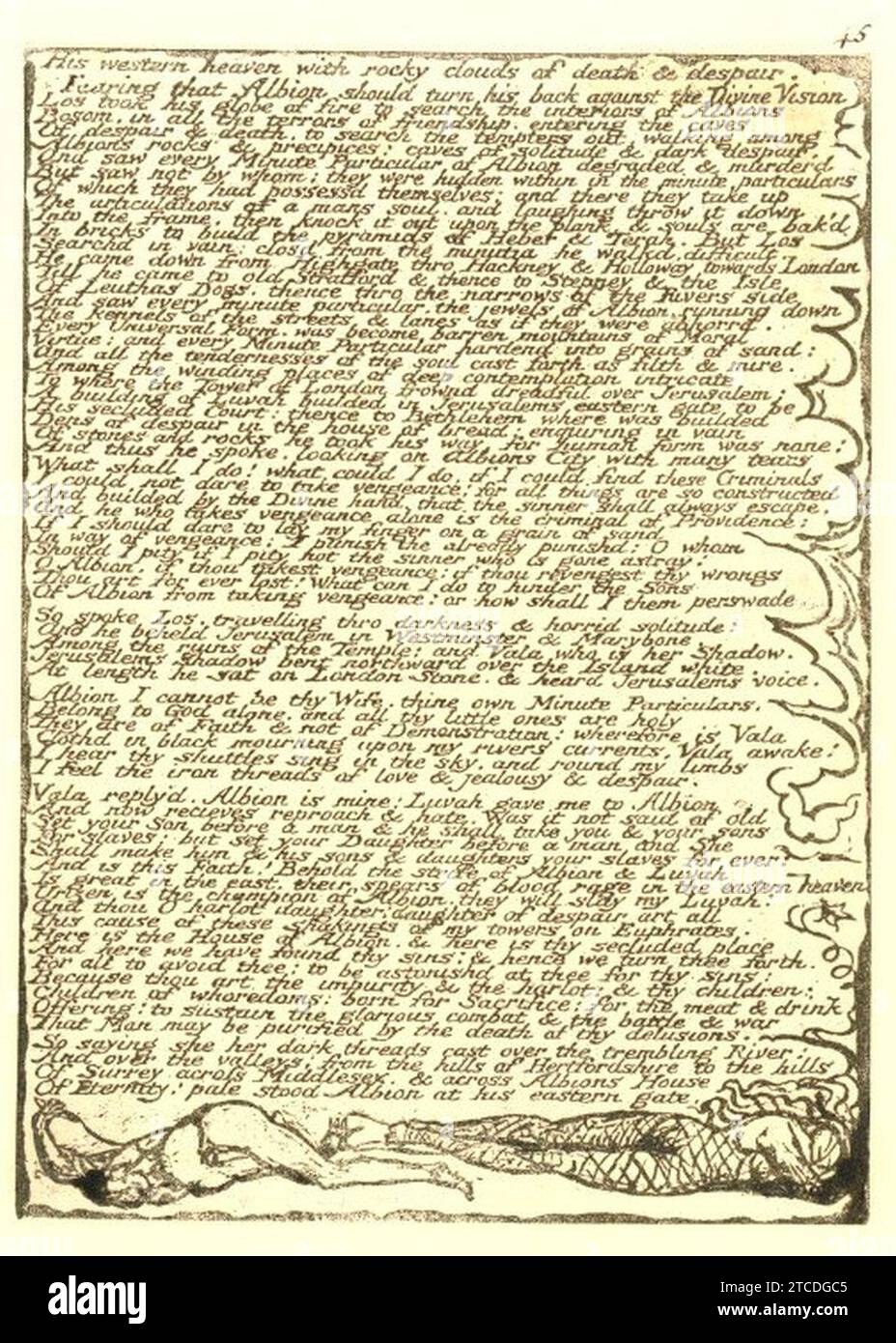 William Blake, Plate 45 Jerusalem (copy A Stock Photo - Alamy