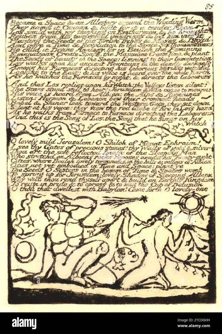 William Blake, Plate 85 Jerusalem (copy A Stock Photo - Alamy