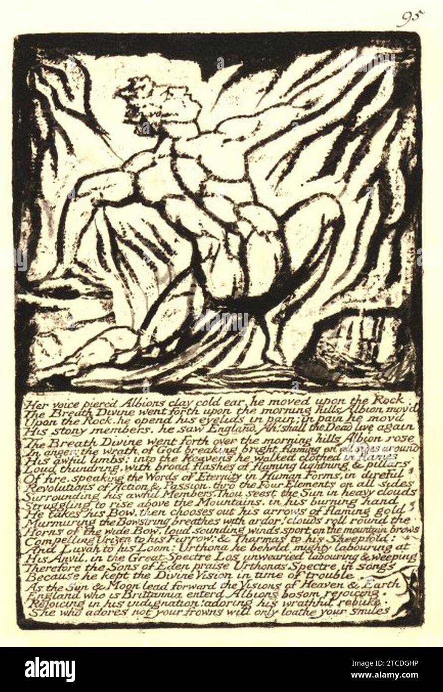 William Blake, Plate 95 Jerusalem (copy A Stock Photo - Alamy