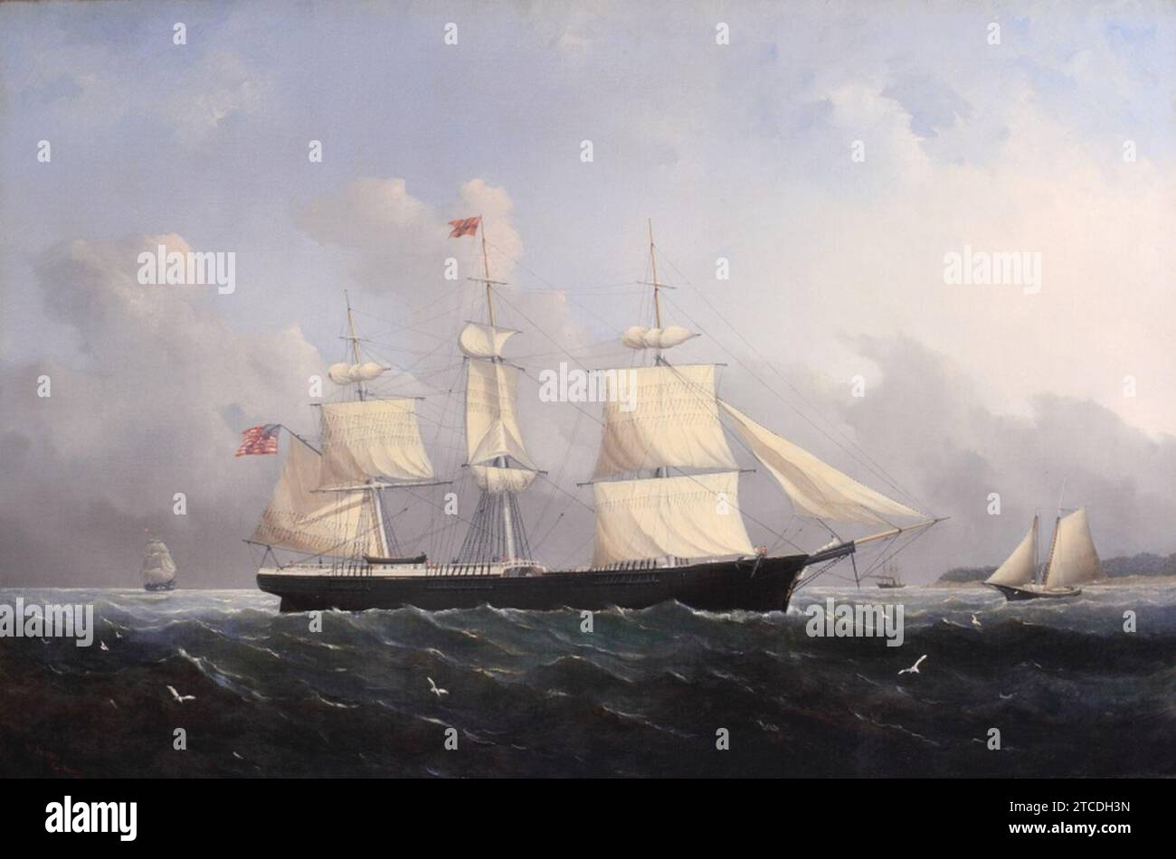 William Bradford - Ship 'Harry Bluff' Stock Photo - Alamy