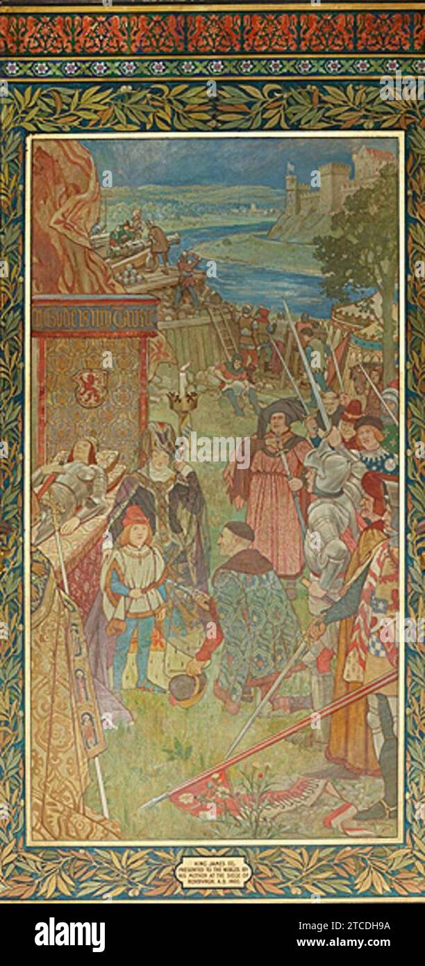 William Brassey Hole - King James III presented to the Nobles by his ...