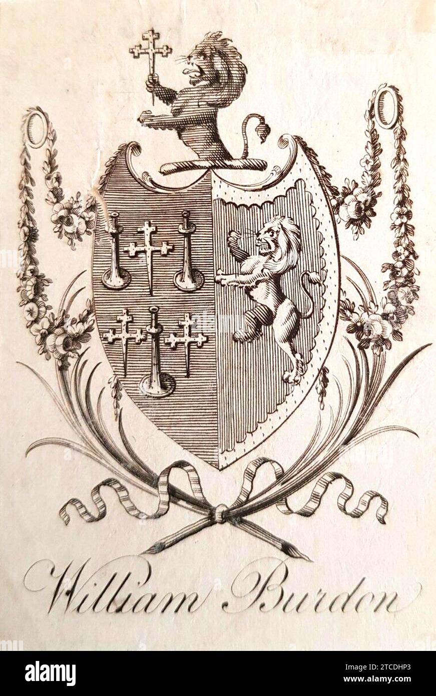 Armorial bookplate hi-res stock photography and images - Alamy