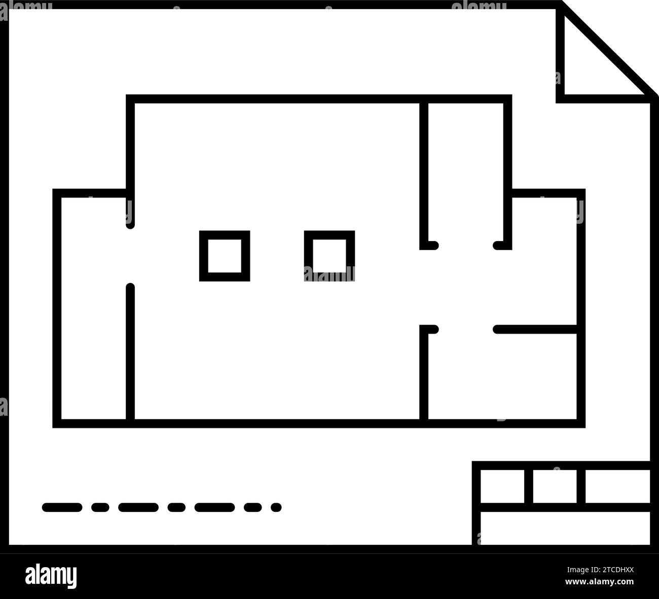 floor plans architectural drafter line icon vector illustration Stock ...