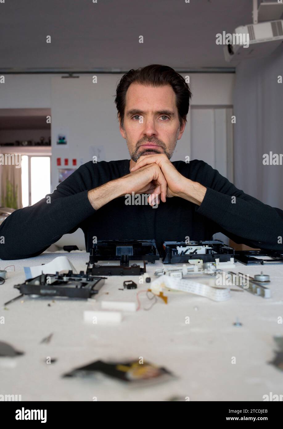 Madrid, 02/14/2017. Interview with the artist Daniel Canogar. Photo ...