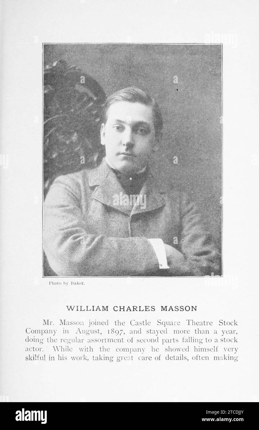 William Charles Masson, stage actor Stock Photo - Alamy