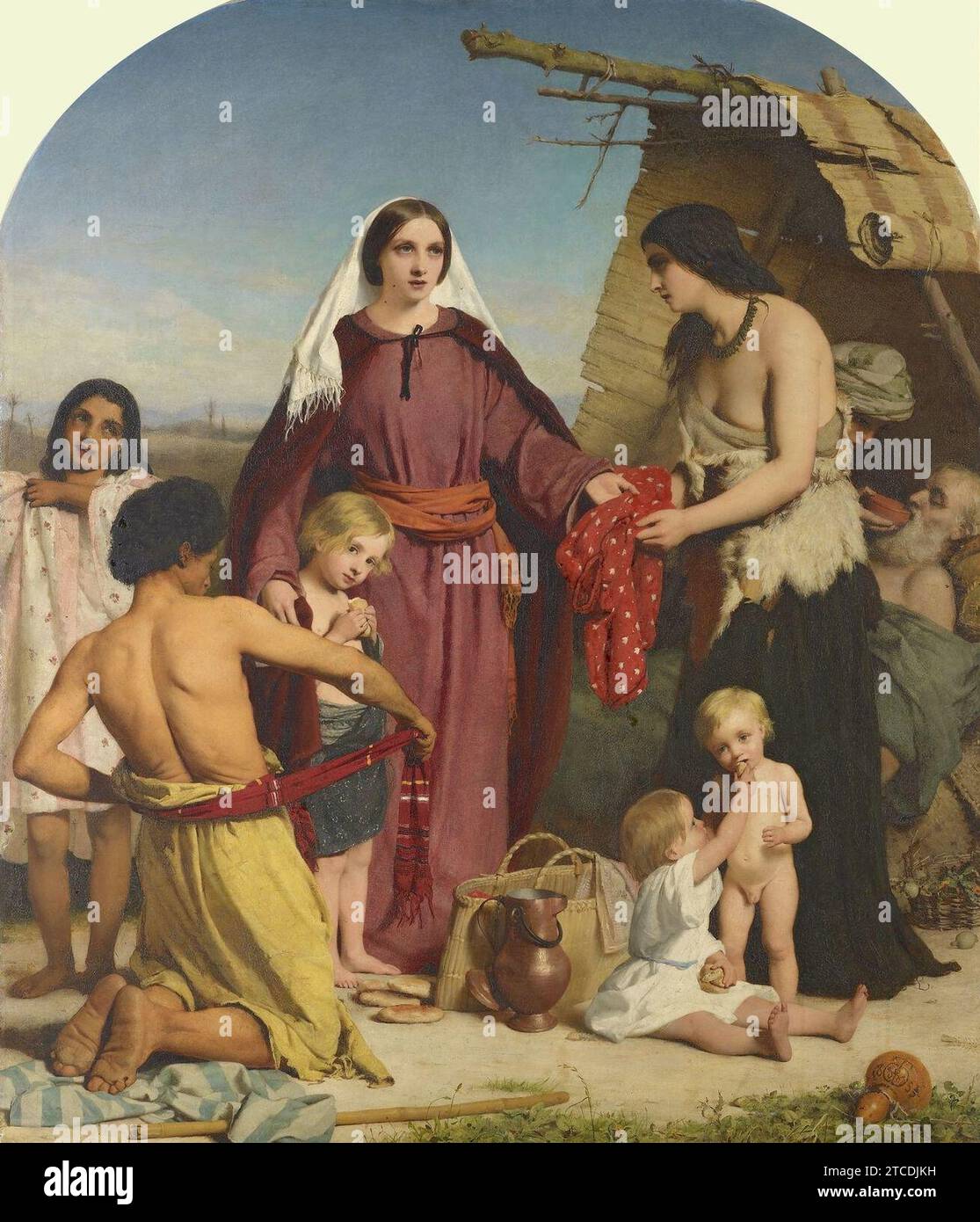 William Charles Thomas Dobson (1817-98) - The Almsdeeds of Dorcas Stock ...