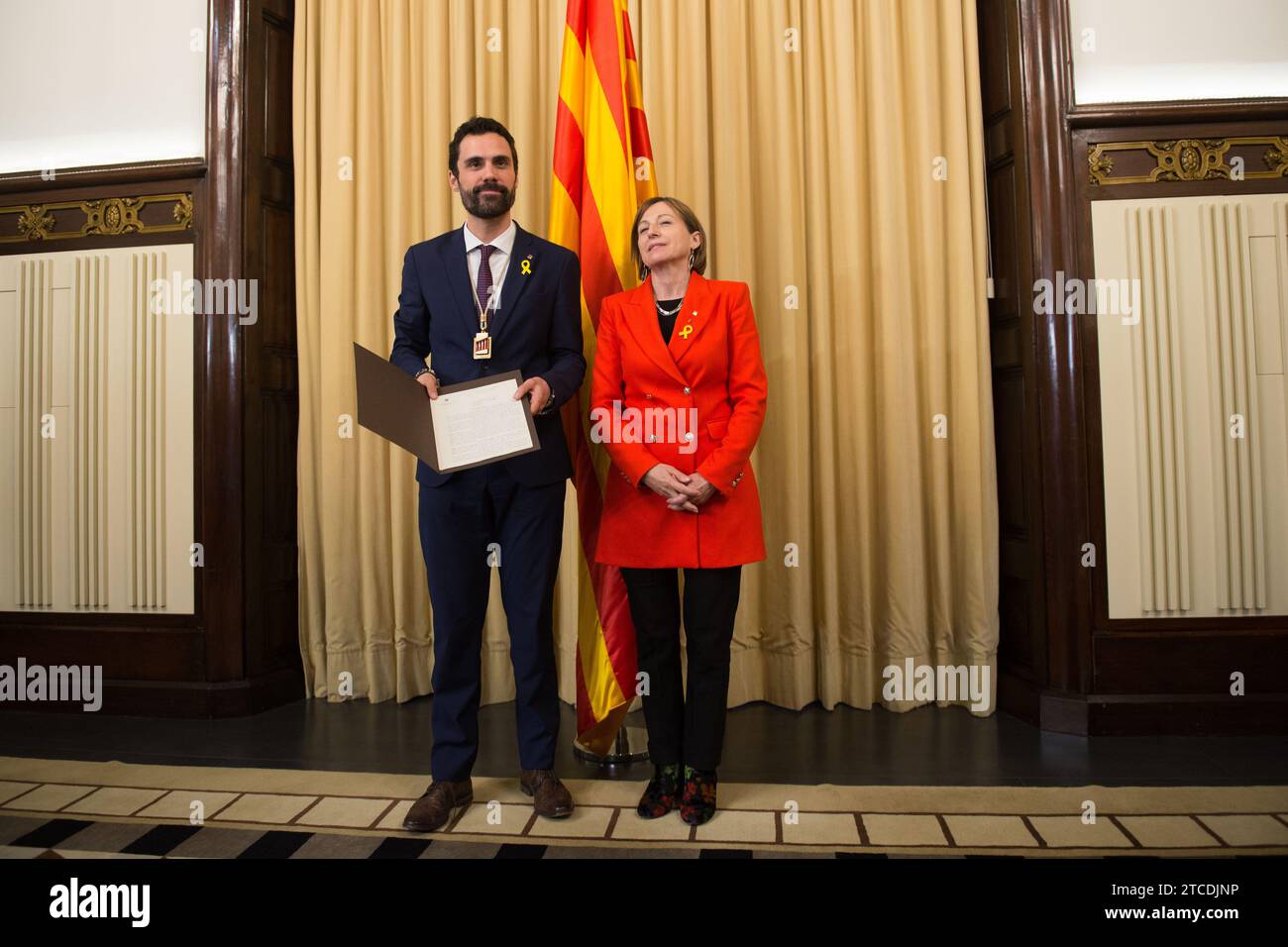 Barcelona, 01/17/2018. Investiture of Roger Torrent (ERC), as president ...