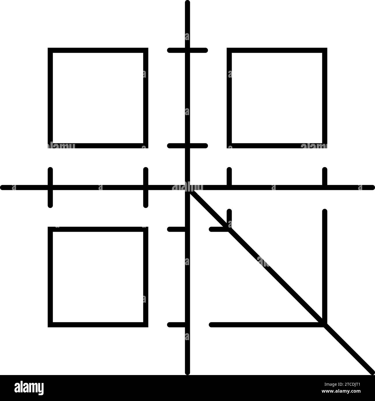 orthographic projections architectural drafter line icon vector ...