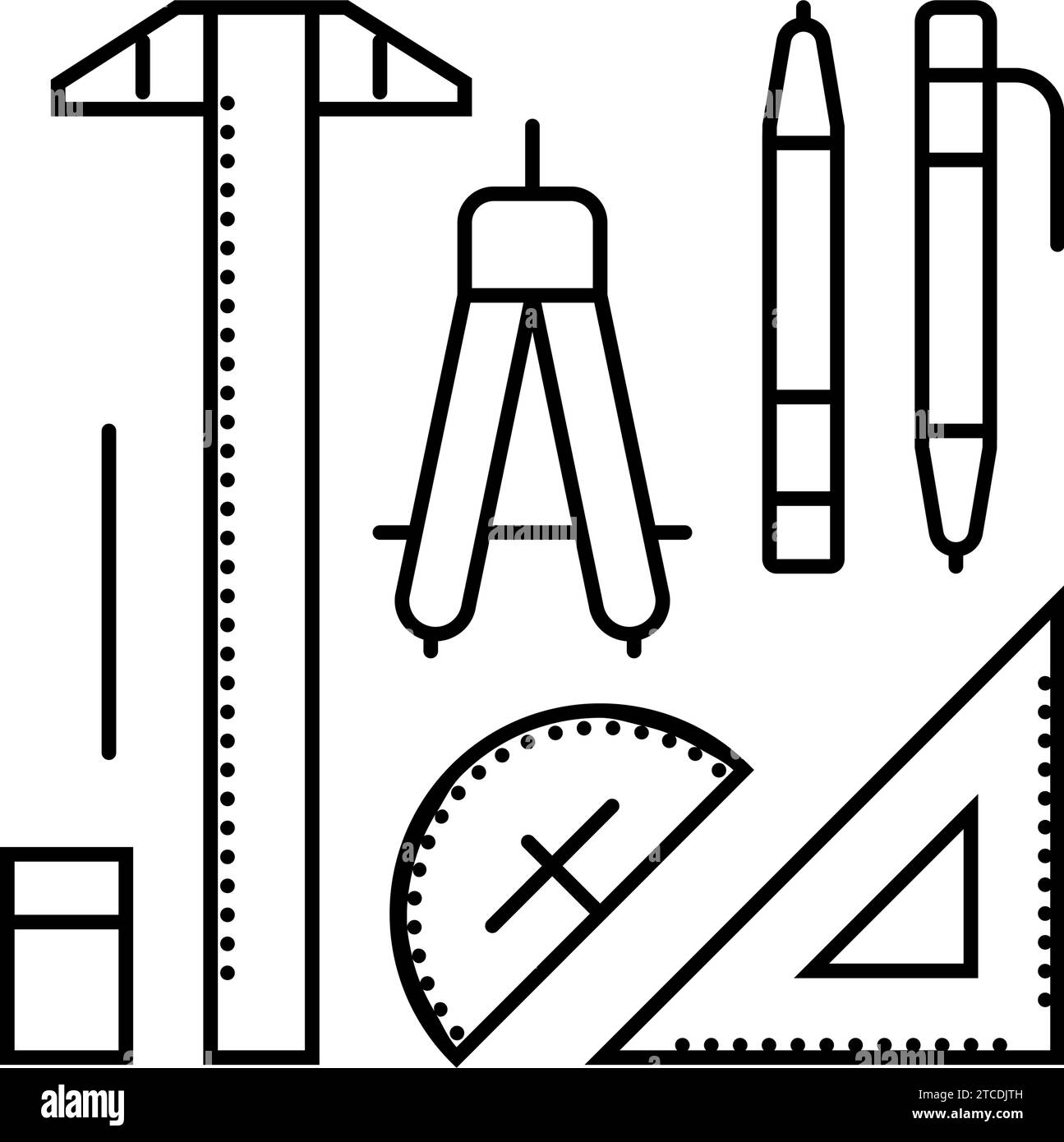 drafting tools architectural drafter line icon vector illustration ... drafting tools architectural drafter line icon vector illustration ...